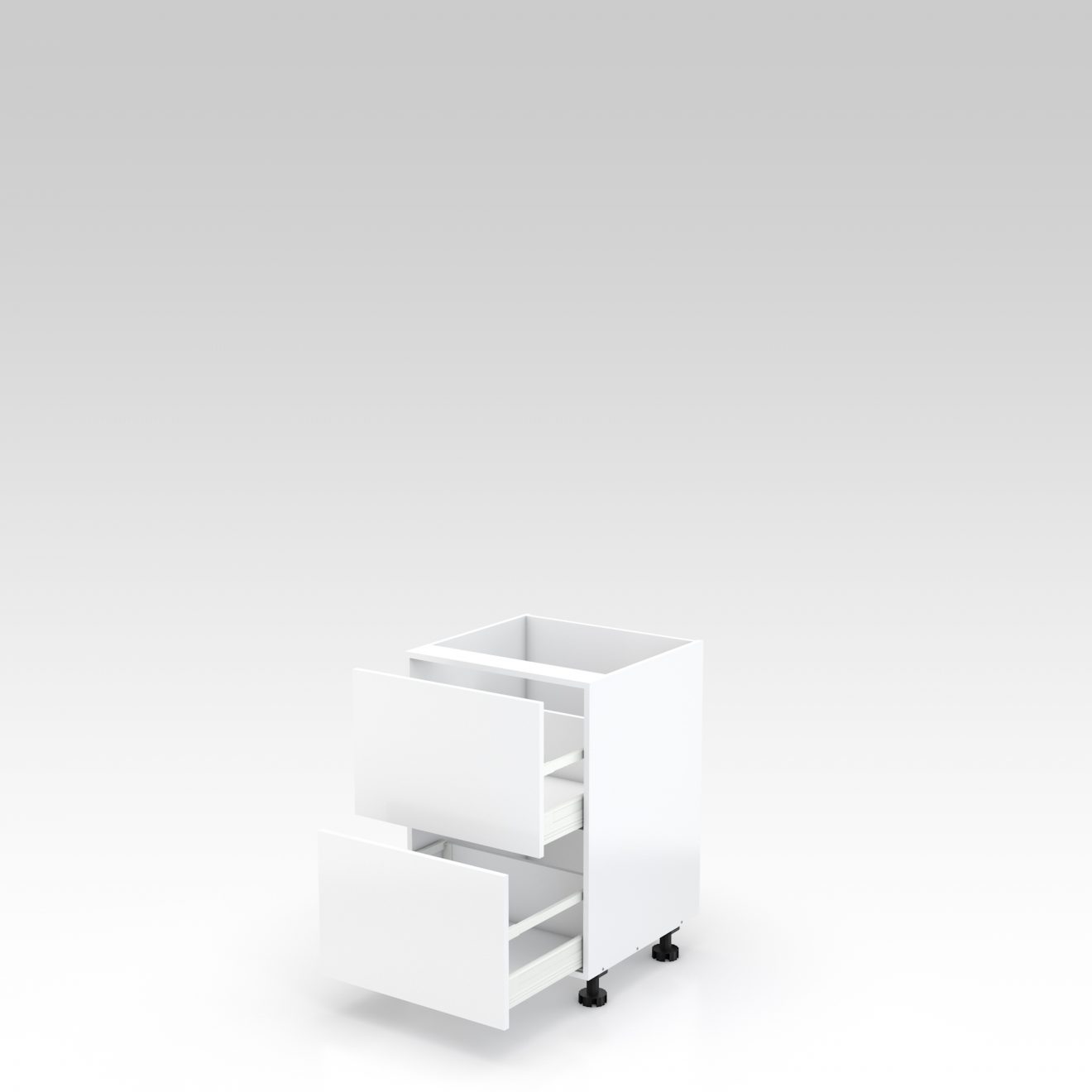 Base 2 Drawer Cabinet - Peter Hay Kitchens Ltd