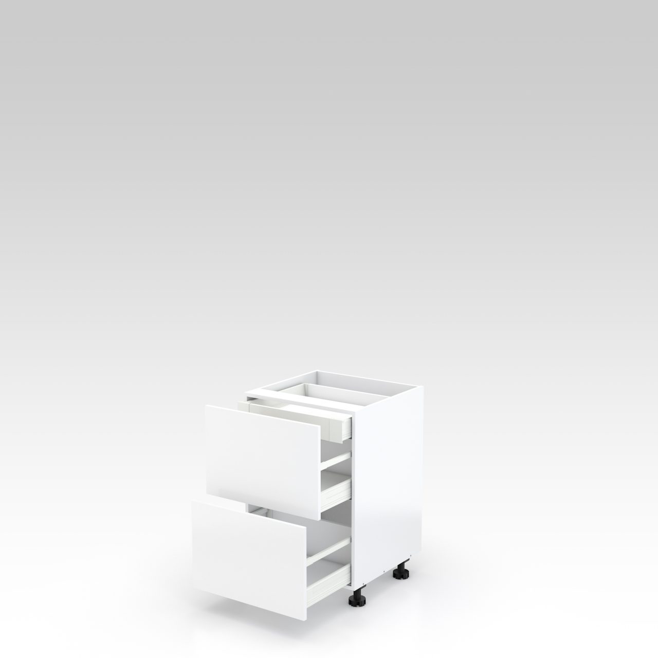Base 2 Drawer Cabinet - Peter Hay Kitchens Ltd